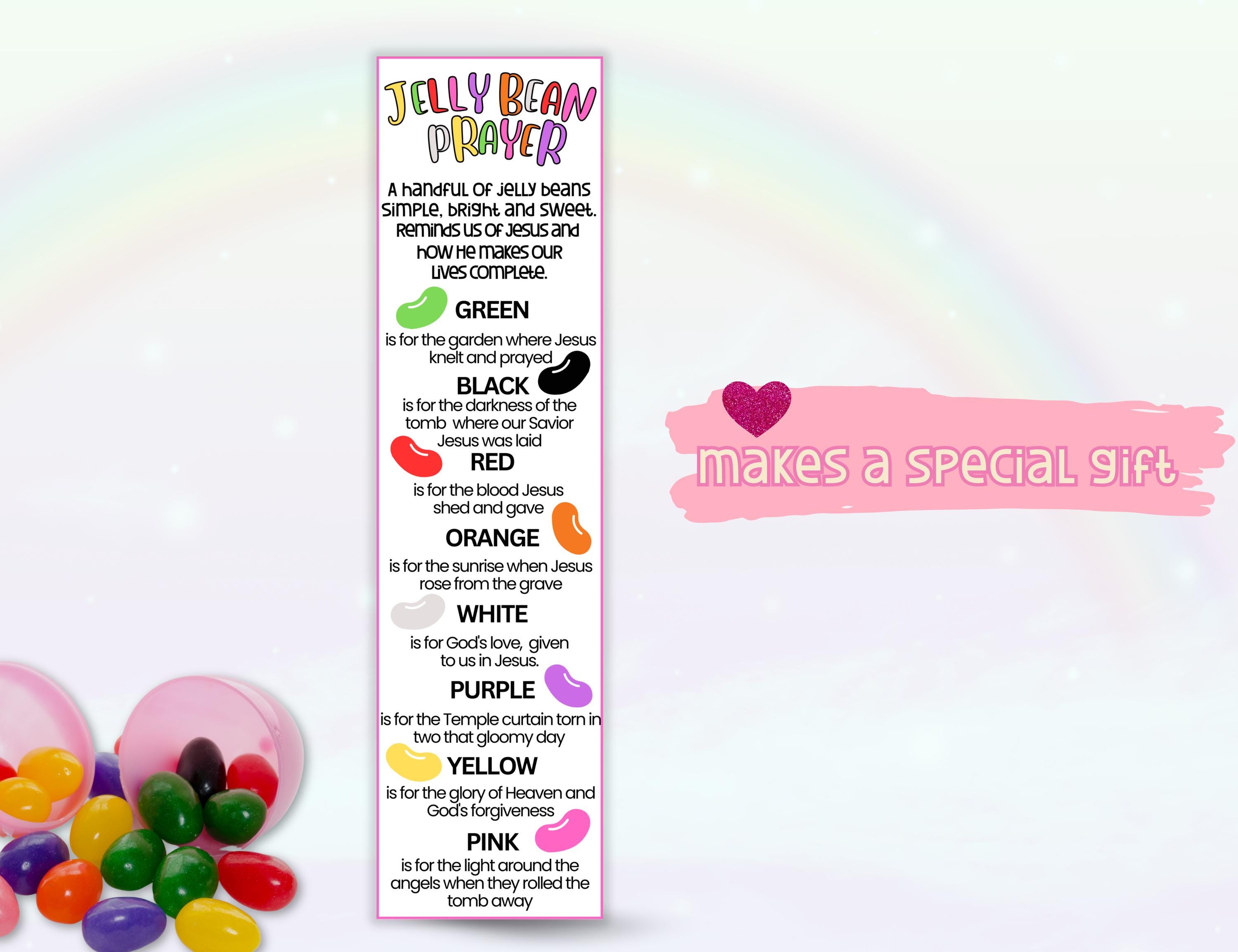 Jelly Bean Prayer, Jelly Bean Poem Printables, Easter Bookmarks for ...
