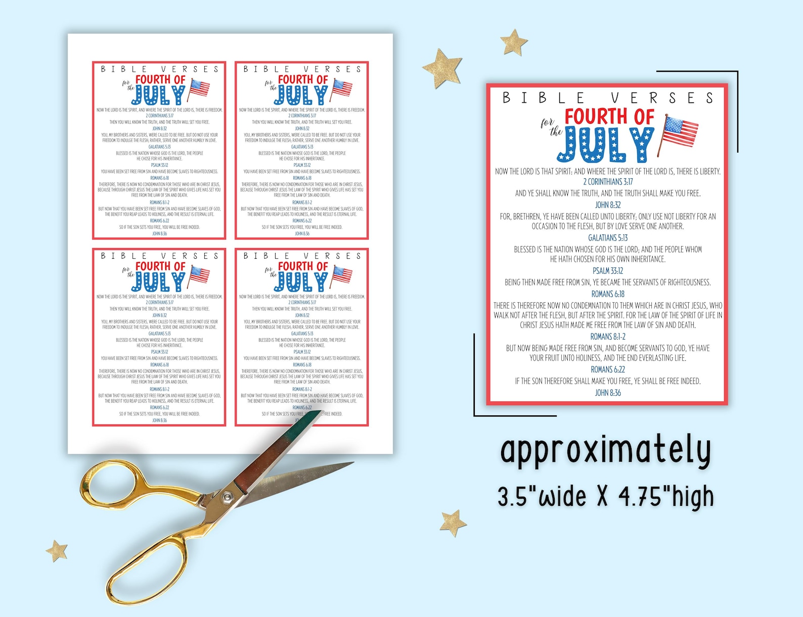 Fourth of July Bible Verses, Christian July 4th Card, Religious ...