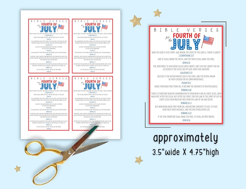 Fourth of July Bible Verses, Christian July 4th Card, Religious ...