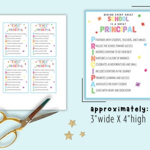 Principal Appreciation Card, Principal Thank You Tags, Principal ...