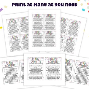 Ready Confetti Back to School Printable Tags, Night Before School Gift ...