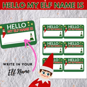 Elf Name Game, Christmas What's Your Elf Name With Name Tags, What's ...