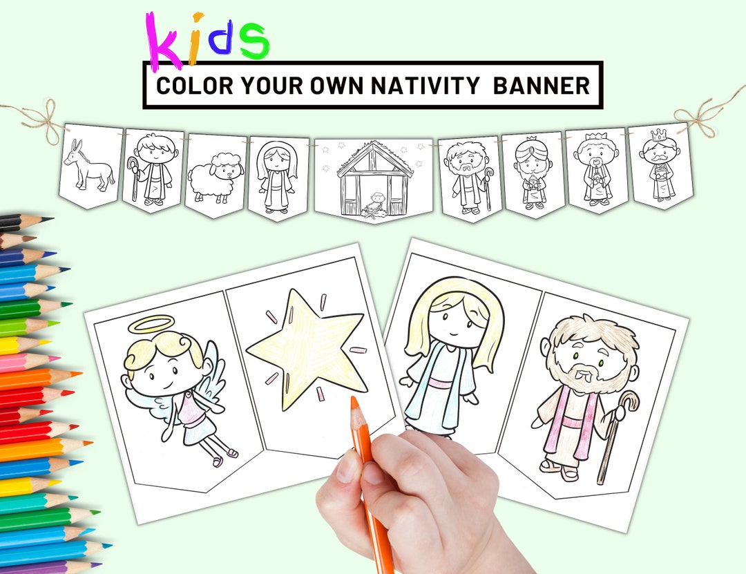 Christmas Craft for Kids, A Fun Christmas Craft Nativity Coloring ...