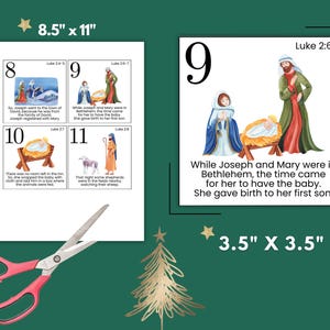 Advent Scripture Cards, Nativity Advent Calendar, Advent Nativity Cards ...
