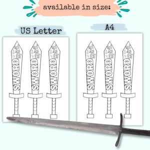 Sword of the Spirit Armor of God Bookmark Coloring Activity for Kids ...