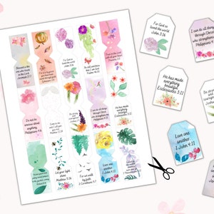 Scripture Tea Bag Tags and Envelopes, Bible Verse Tea Bag Tags, Tea ...