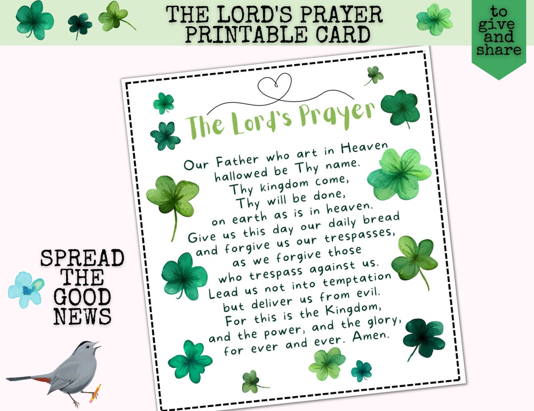 The Lord's Prayer - St. Patrick's Day, St. Patrick's Day Bible Verse ...
