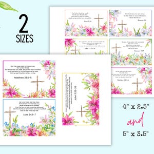 Easter Scripture Cards Christian Easter Bible Verse Card, Easter Sunday ...