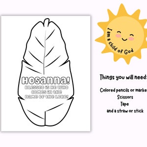 Palm Sunday Craft Activity for Kids Holy Week Activity, Palm Sunday ...