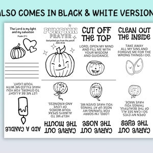 Pumpkin Prayer Christian Halloween Activity, Pumpkin Gospel, Halloween ...