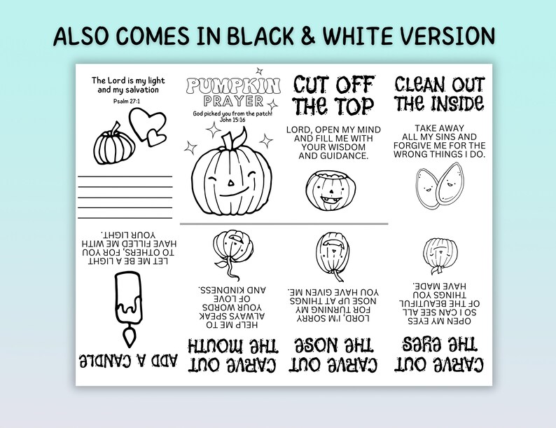 Pumpkin Prayer Christian Halloween Activity, Pumpkin Gospel, Halloween ...