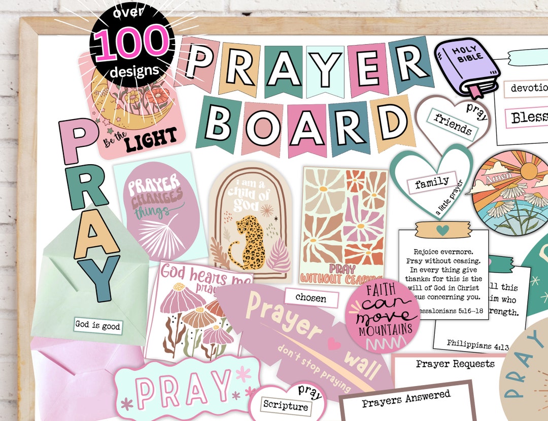 Prayer Board Kit, Prayer Board Printable, Printable Vision Board ...