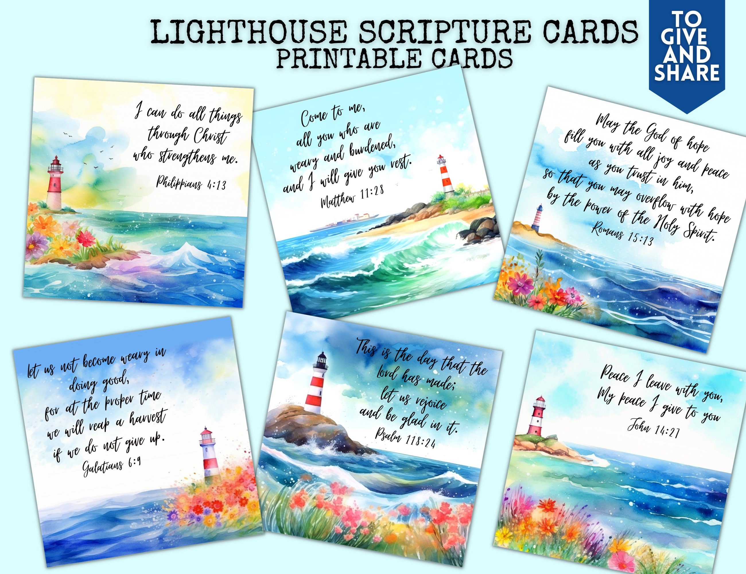 Prayer Board Cards Bible Verse Lighthouse Prayer Boards Printable ...