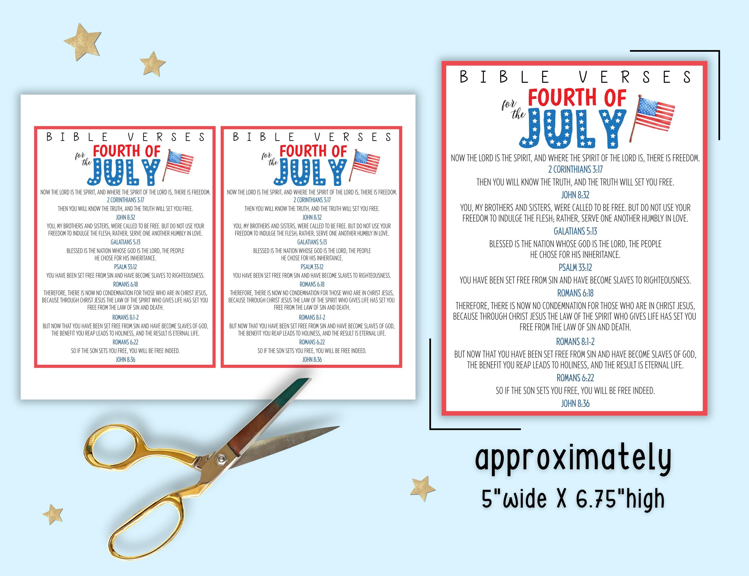 Fourth of July Bible Verses, Christian July 4th Card, Religious ...