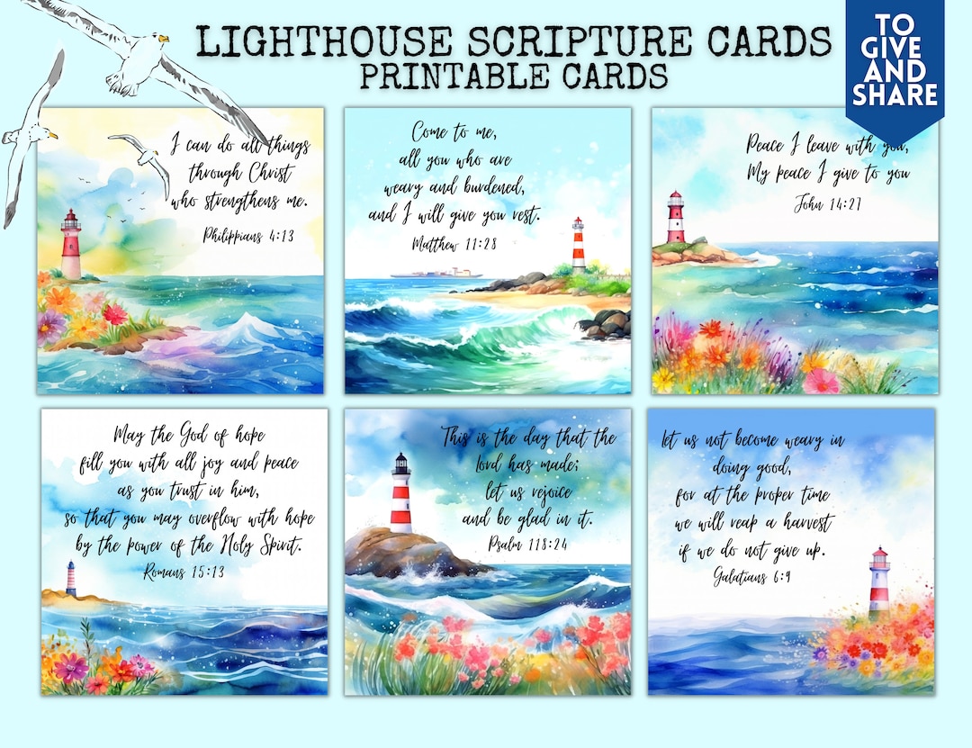 Prayer Board Cards Bible Verse Lighthouse Prayer Boards Printable ...