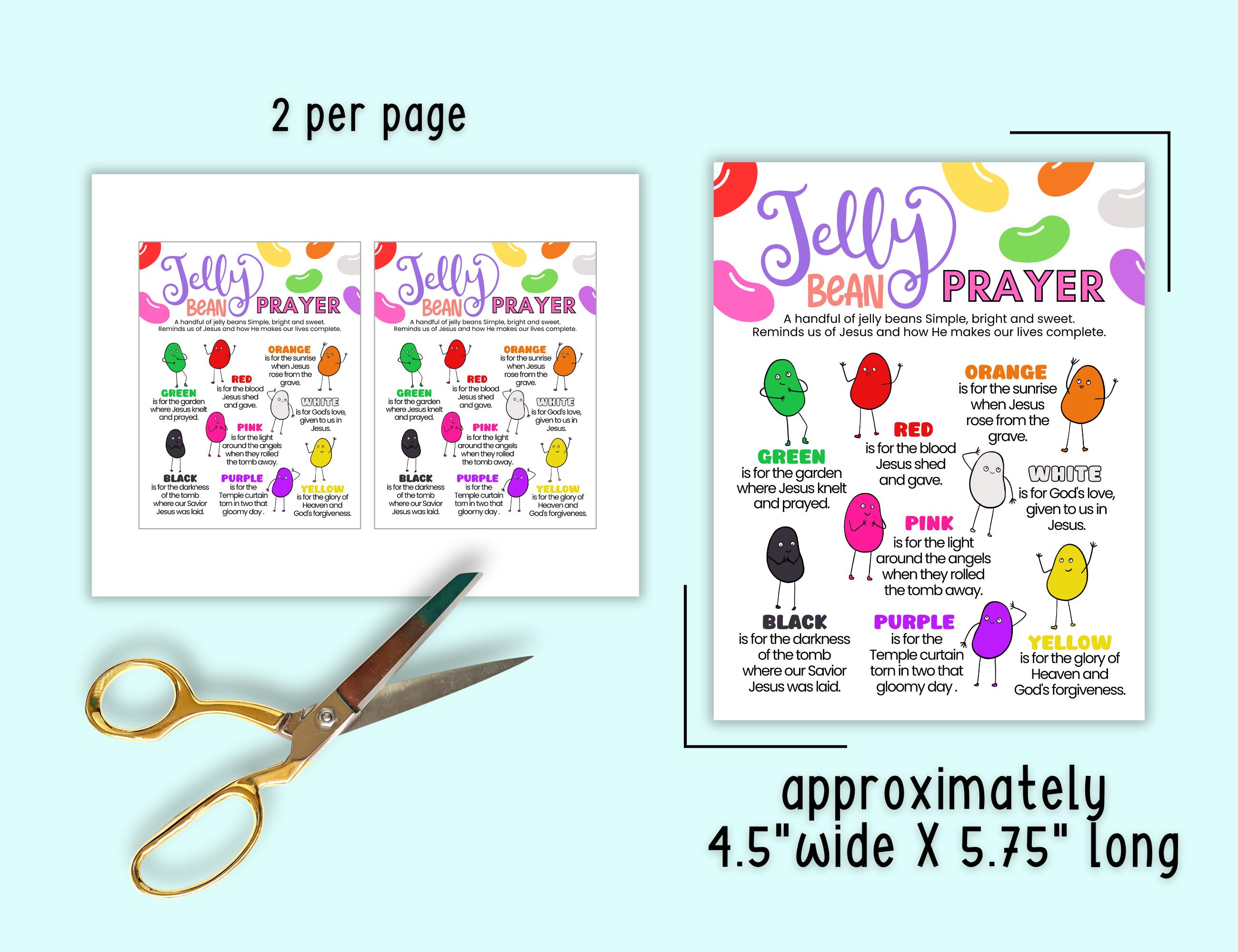 Jelly Bean Prayer Tags, Jelly Bean Poem Printables, Kids Easter Treat ...
