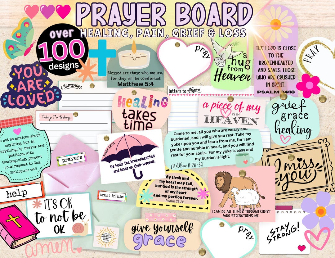 Prayer Board Kit, Prayer Board Printable, Printable Vision Board ...