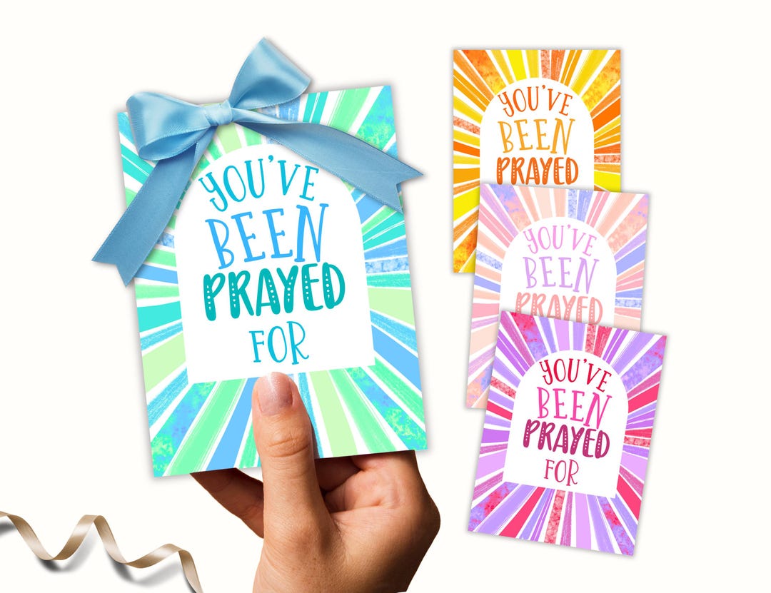 You've Been Prayed for Gift Card Tags, Christian Faith & Encouragement ...