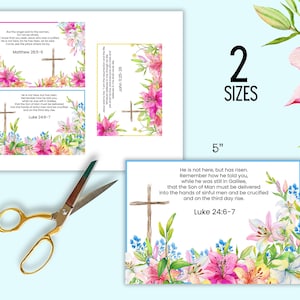 Easter Scripture Cards Christian Easter Bible Verse Card, Easter Sunday ...
