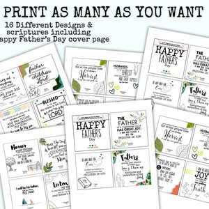 Fathers Day Scripture Cards Christian Father's Day Bible Verse Cards ...