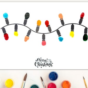 Christmas Tree Lights Fingerprint Craft, Thumbprint Craft for Kids ...