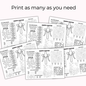 Christian Easter Placemat, Printable Easter Story Activity Coloring ...