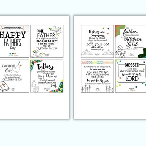 Fathers Day Scripture Cards Christian Father's Day Bible Verse Cards ...