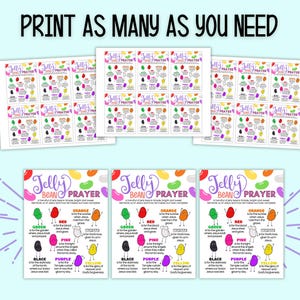 Jelly Bean Prayer Tags, Jelly Bean Poem Printables, Kids Easter Treat ...