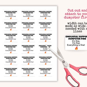 Dumpster Fire Emotional Support Signs, Crochet Emotional Support ...