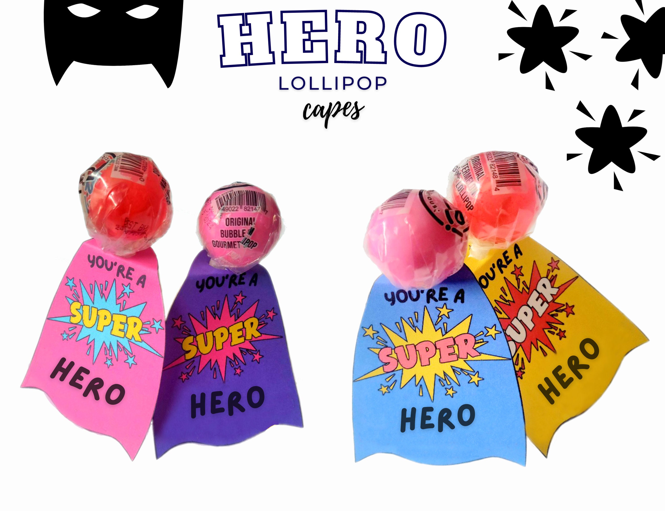 Not All Heros Wear Capes, Printable Lollipop Cape for Superheroes - Etsy