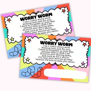 Worry Worm Cards for Crochet Worms and Random Acts of Kindness Worms ...