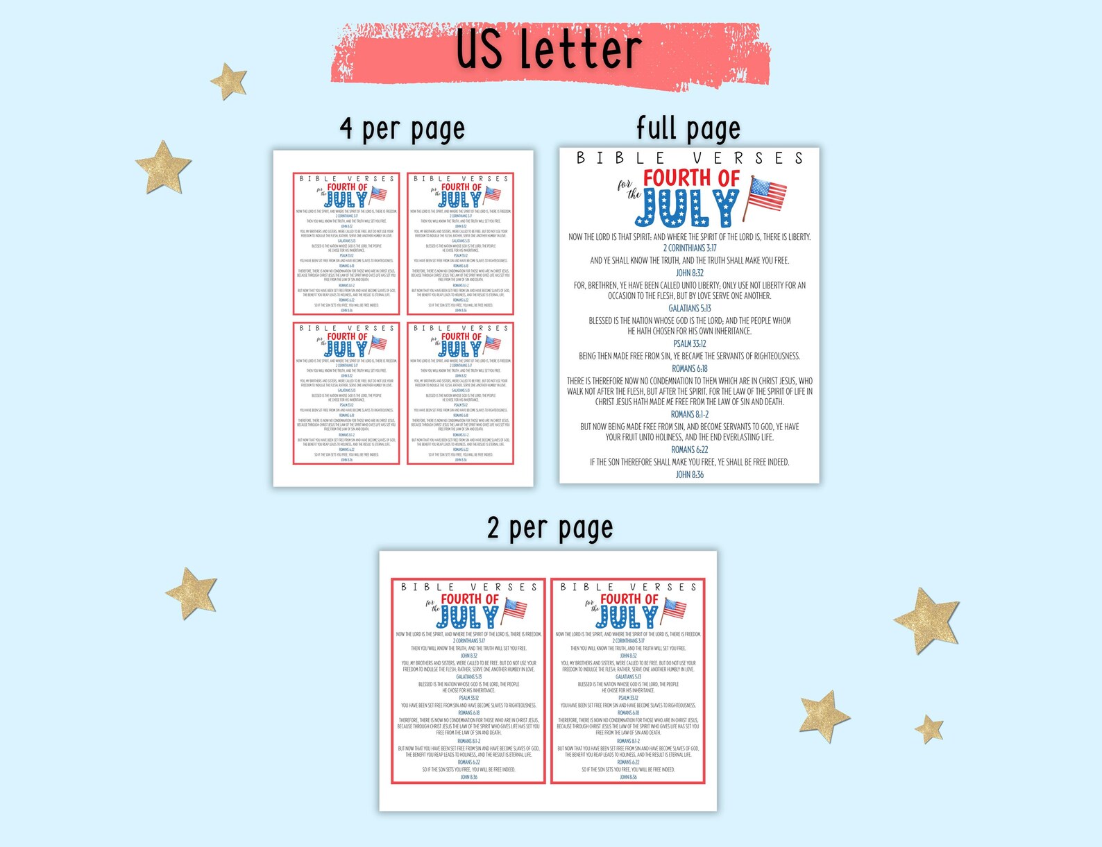 Fourth of July Bible Verses, Christian July 4th Card, Religious ...