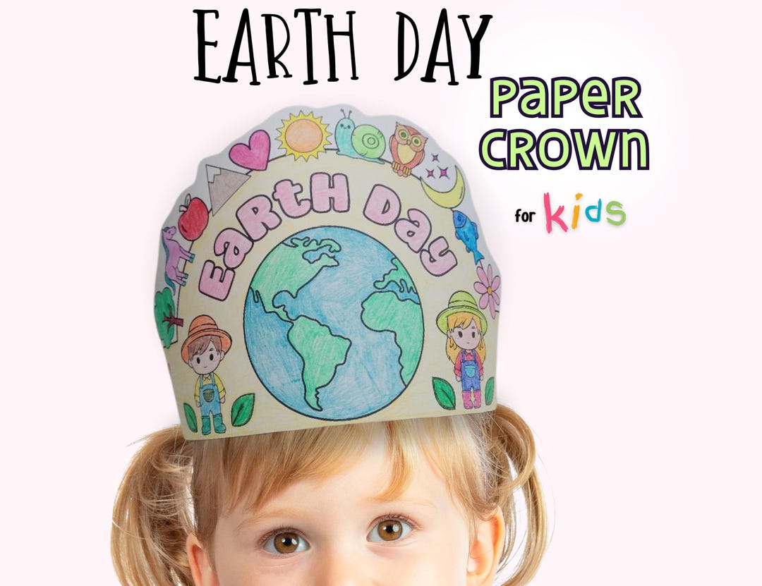 Earth Day Activity for Kids, Earth Day Printable Paper Crown, Earth Day ...
