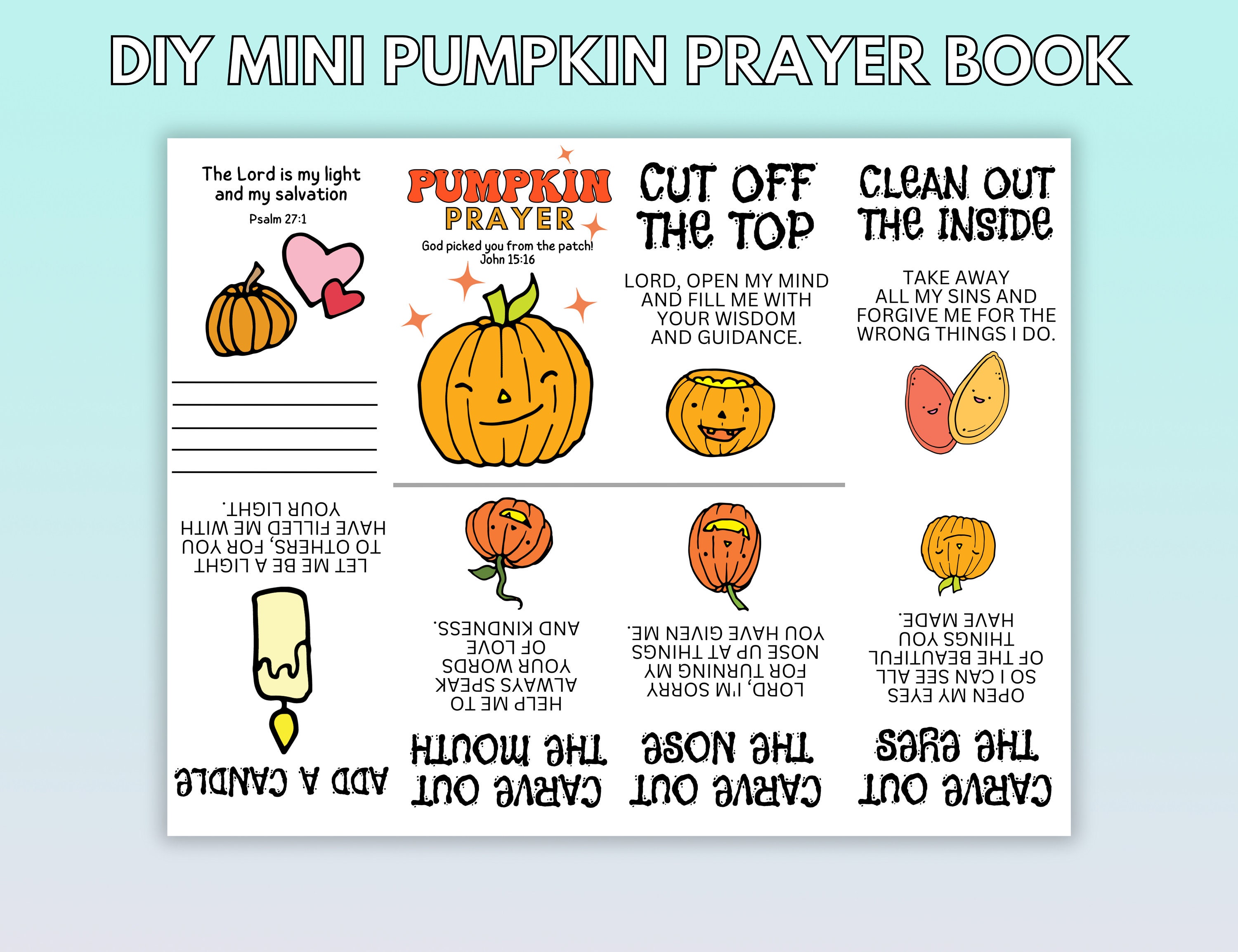 Pumpkin Prayer Christian Halloween Activity, Pumpkin Gospel, Halloween ...