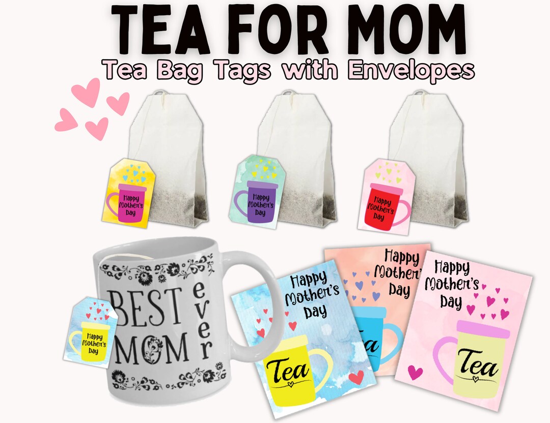 Mother's Day Tea Bag Tags and Envelopes, Tea Gifts for Mom, Tea Lover ...