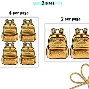Backpack Blessing Tags, Blessings of the Backpacks, Back to School ...