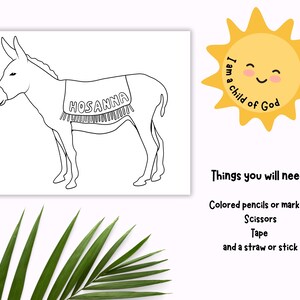 Palm Sunday Craft Activity for Kids, Holy Week Activity Palm Sunday ...