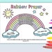 Rainbow Prayer, Rainbow Coloring Sheet, God's Promise to Never Flood ...