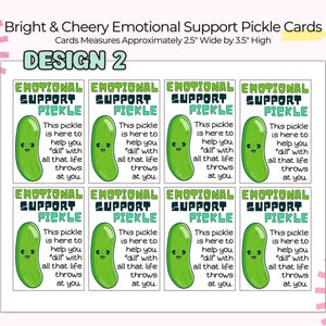 Emotional Support Pickle Tags and Cards, Tags for Handmade Crochet ...