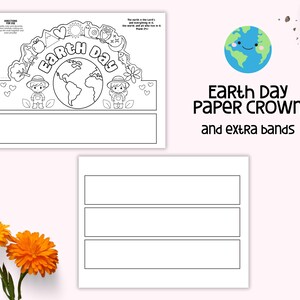 Earth Day Activity for Kids, Earth Day Printable Paper Crown, Earth Day ...