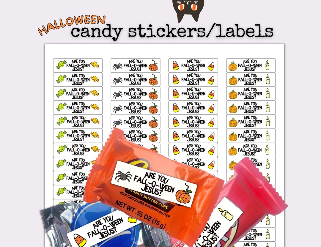 Christian Halloween Printable Stickers for Candy Christian Halloween ...