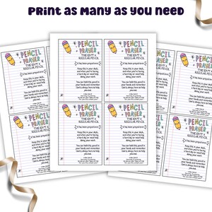 Pencil Prayer Tag, Backpack Blessing Kit, Back to School Blessing ...