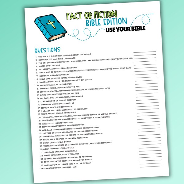 Bible Scavenger Hunt for Teens - Etsy