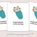 Congratulations on New Cat Card, New Kitten Card, Swaddled Cat Card ...
