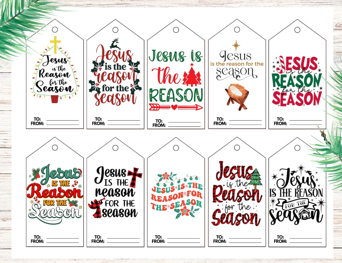 Jesus is the Reason for the Season Christmas Gift Tags - Etsy