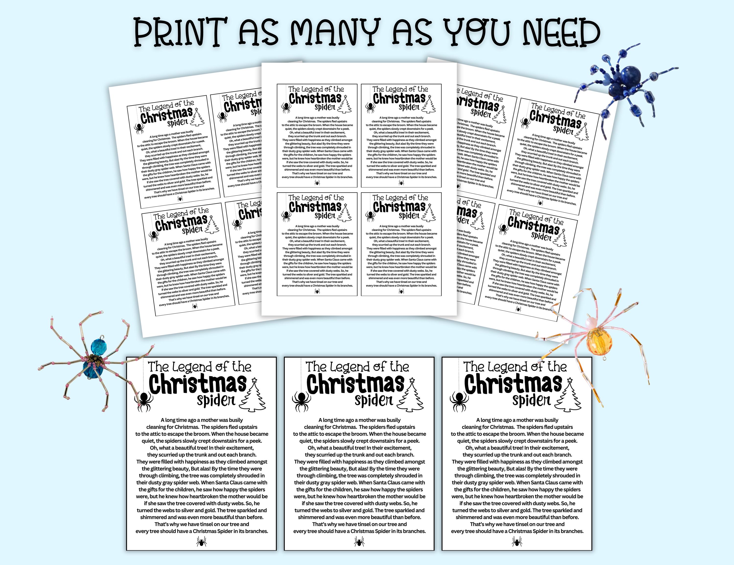 Christmas Spider Cards, the Legend of the Christmas Spider Display ...