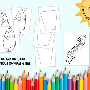Palm Sunday Craft, Palm Sunday Activity for Kids, Palm Sunday Coloring ...
