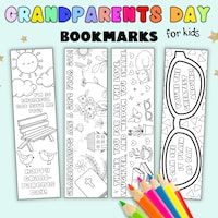 Grandparents Day Bookmarks Printable Grandparent's Day Activity Grandpa ...