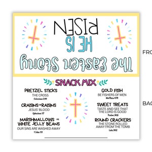 The Easter Story Snack Mix Bag Toppers, the Easter Story Treat Bag ...