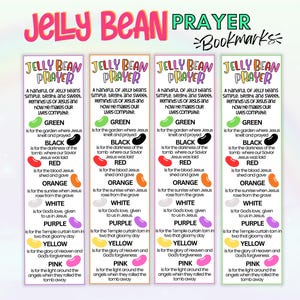 Jelly Bean Prayer, Jelly Bean Poem Printables, Easter Bookmarks for ...